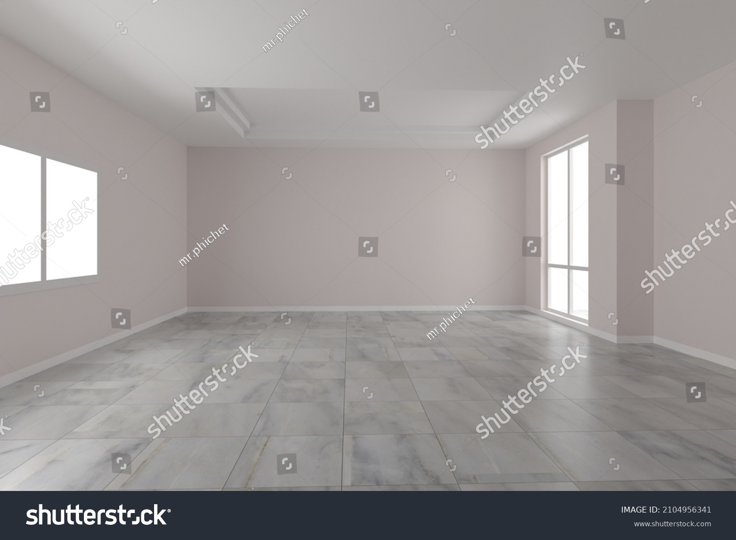 Empty Room Design Interior 3d Render Stock Illustration 2104956341 ...