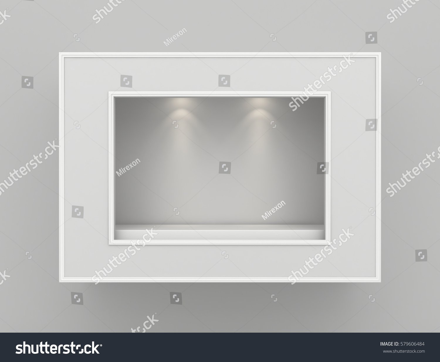 Empty Shop Window Display Storefront 3d: ภาพประกอบสต็อก 579606484 ...