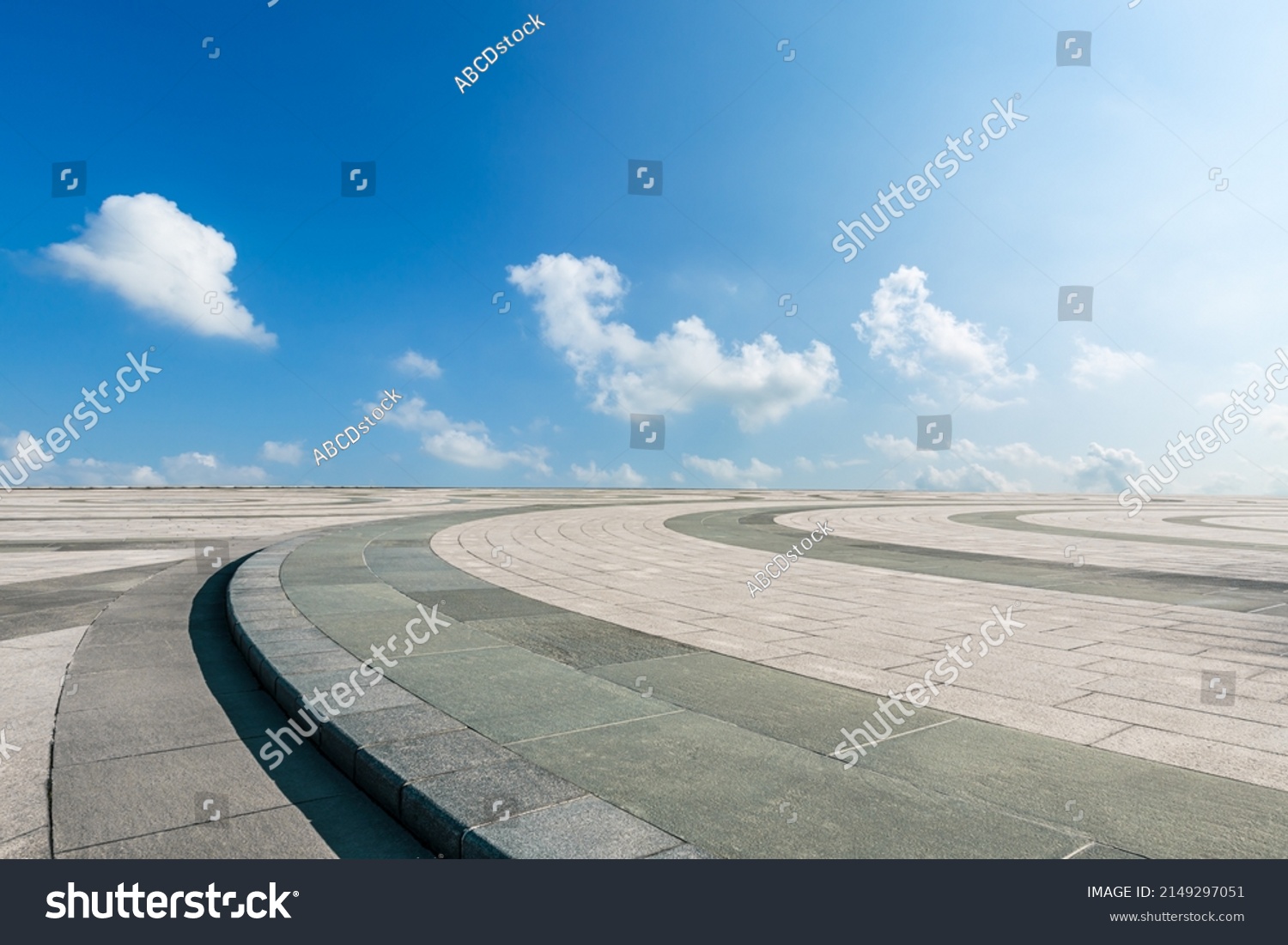 Empty Square Platform Sky Cloud Background Stock Photo 2149297051 ...