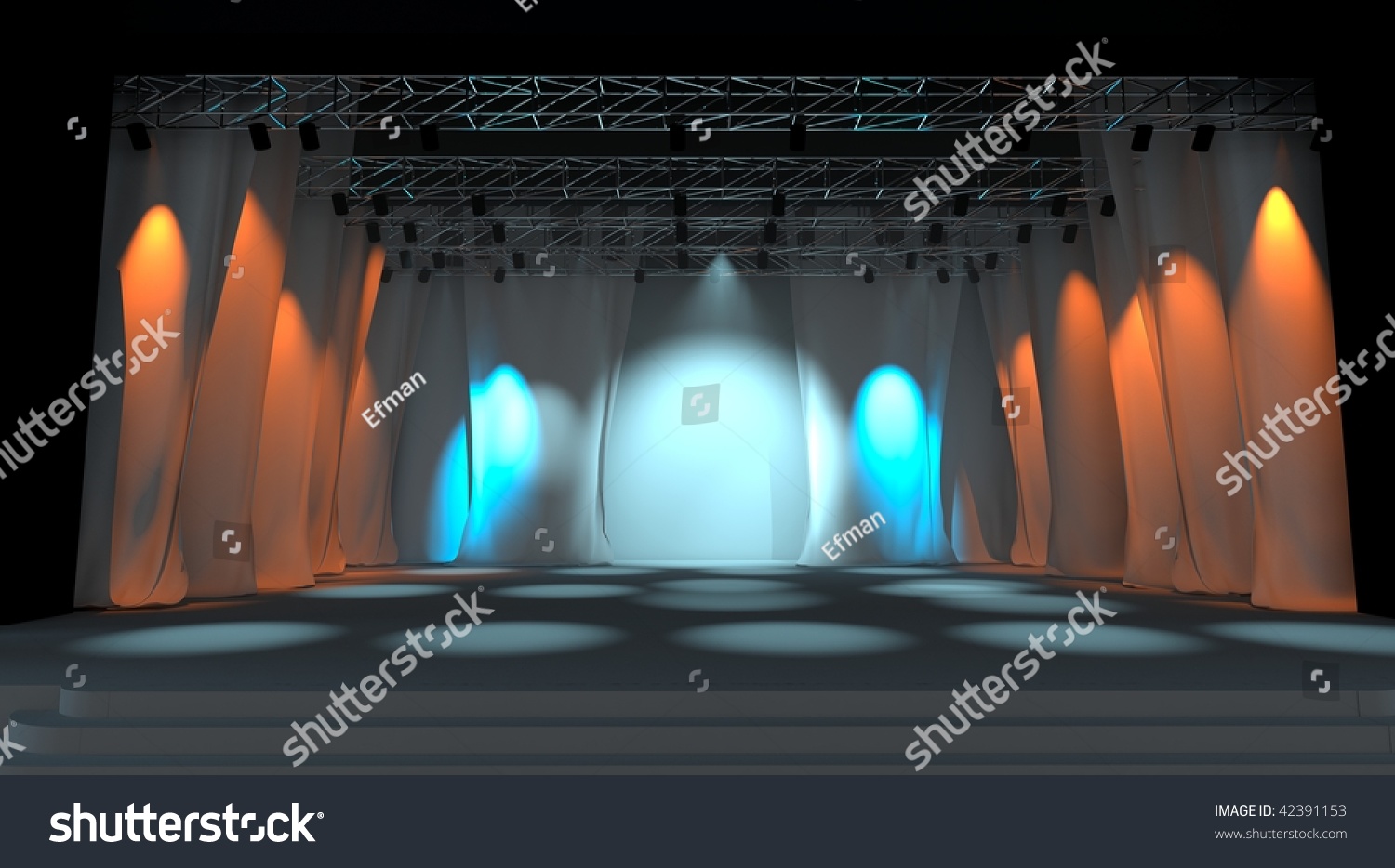 Empty Stage Stock Illustration 42391153