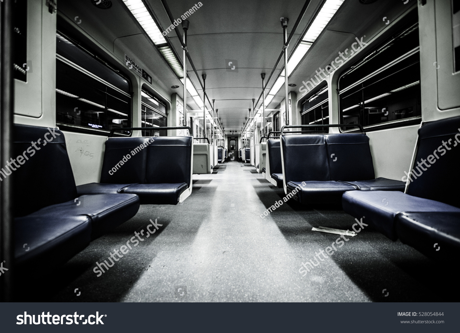 Empty Subway Train Stock Photo (Edit Now) 528054844