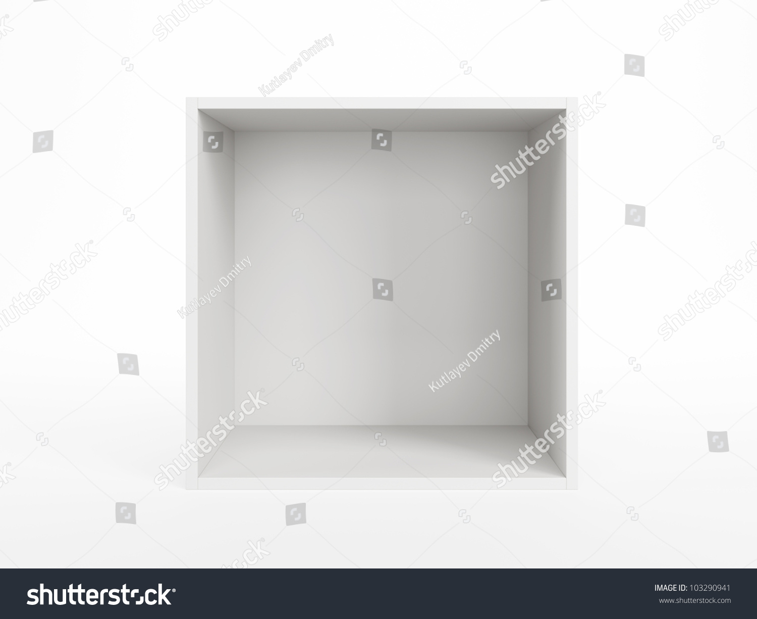 Empty White Box Isolated 3d Render Stock Illustration 103290941 ...