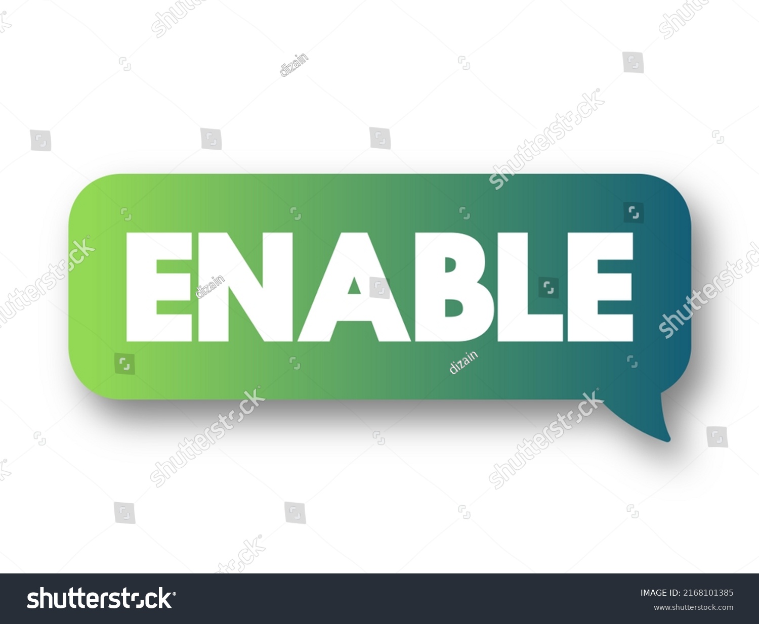 Enable Text Message Bubble Concept Background Stock Illustration ...