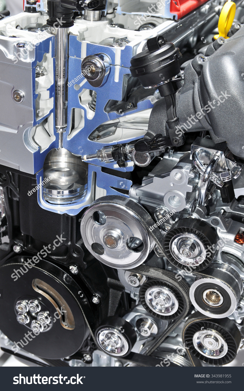 Engine Cut Model Stock Photo (Edit Now) 343981955