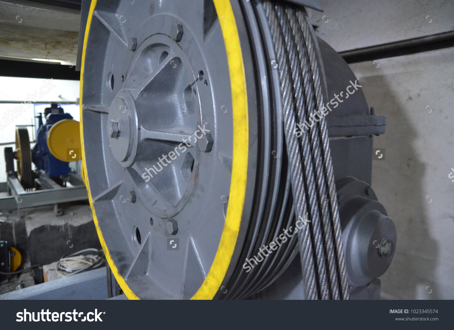 Engine Elevator Engine Room Stock Photo 1023345574 | Shutterstock