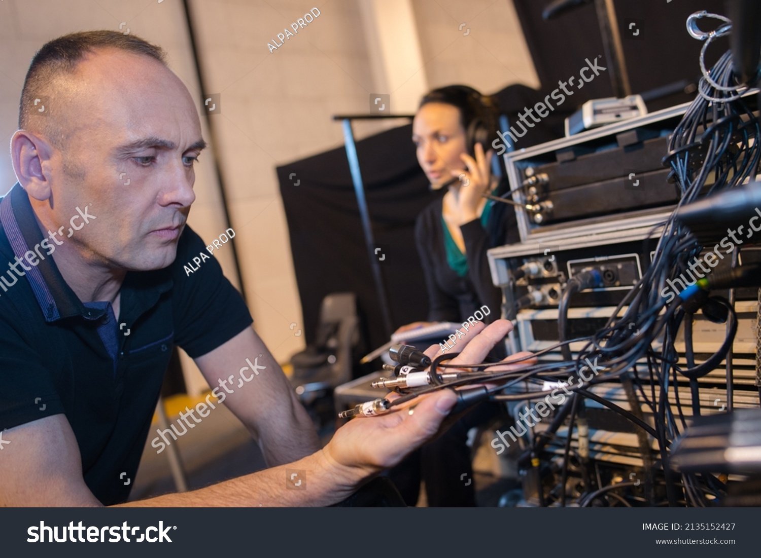 Engineer Network Server Room Solving Problems Stock Photo 2135152427 ...