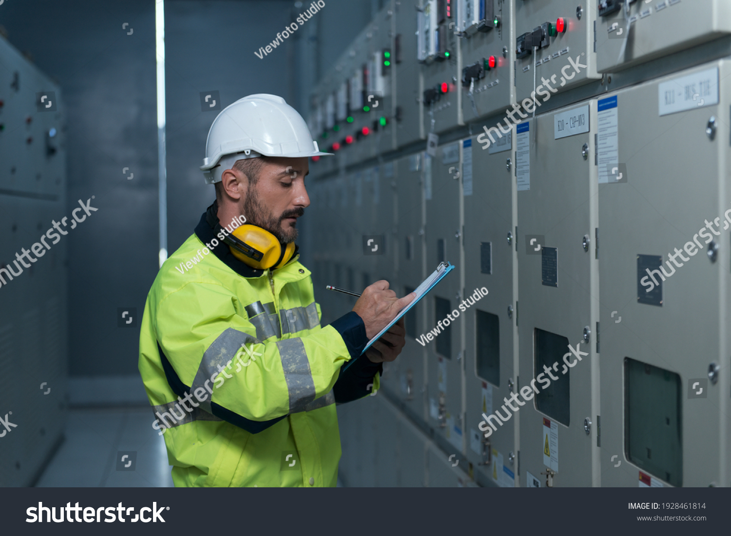 Engineer Working On Checking Status Switchgear Stock Photo 1928461814 ... Engineer Working On Checking Status Switchgear Stock Photo 1928461814 ...