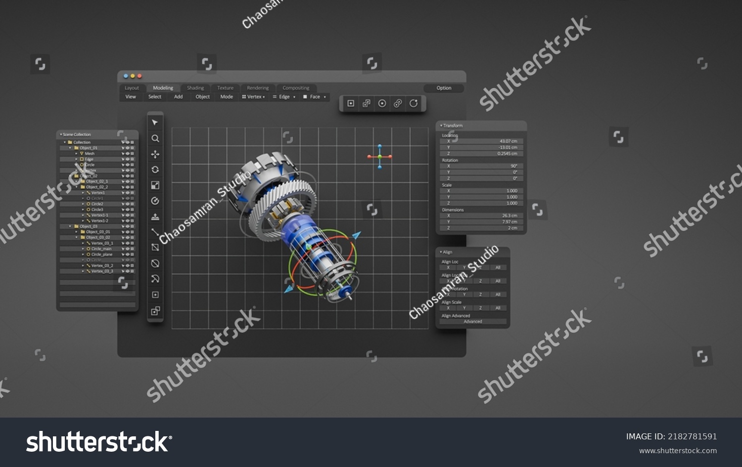 Engineering Designer Design 3d Cad Software Stock Illustration ...