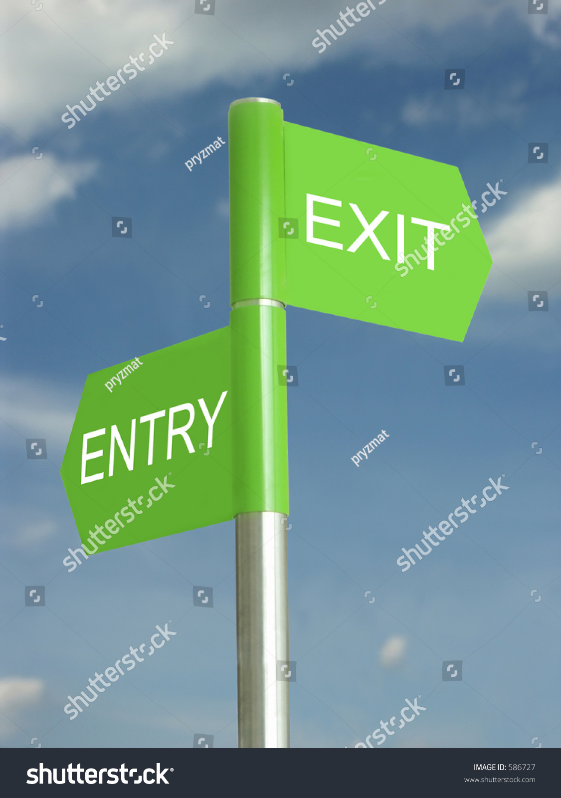 Entry Exit Sign Post 0924 25 E Stock Photo (Edit Now) 586727 - Shutterstock