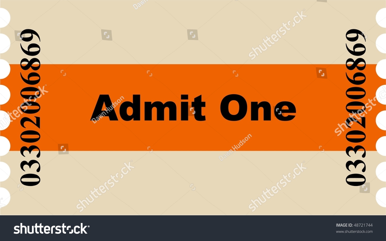Entry Ticket Stock Illustration 48721744