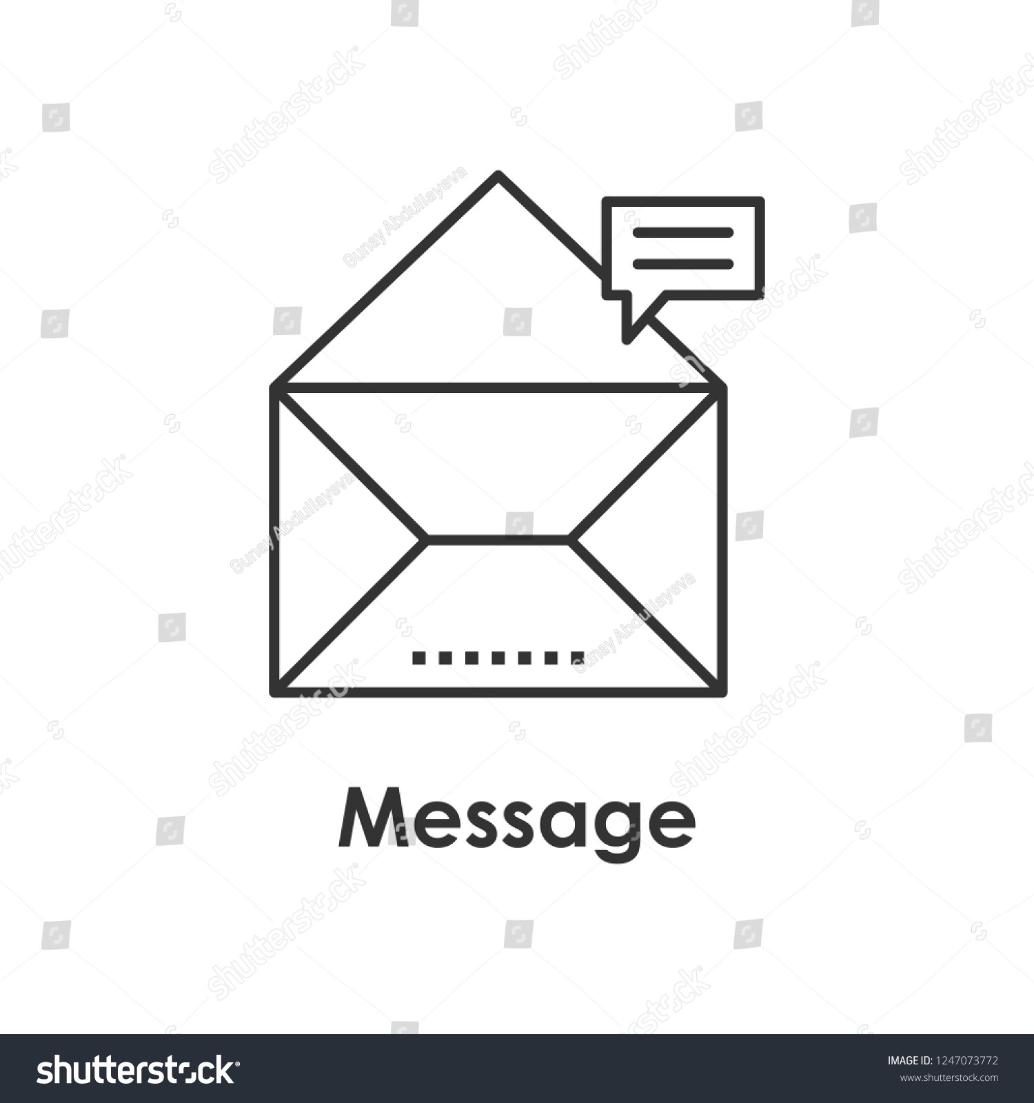 Envelope Comment Mail Icon Stock Illustration 1247073772 | Shutterstock