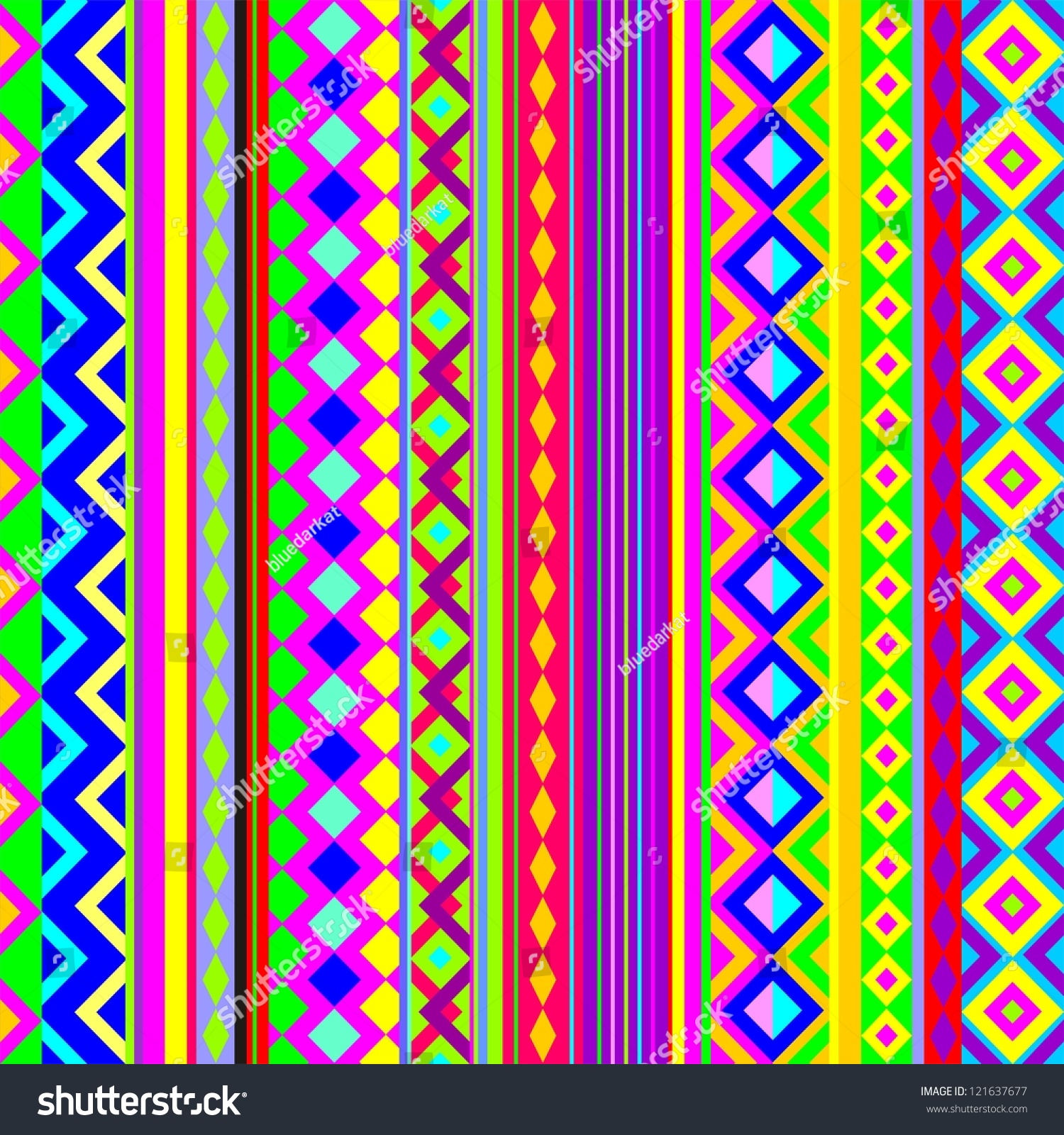 Ethnic Psychedelic Pattern Texture Stock Illustration 121637677 ...