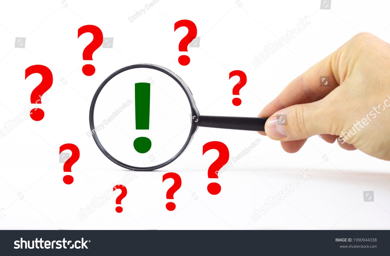 Exclamation Question Marks Symbol Magnifying Glass Stock Photo (Edit ... Exclamation Question Marks Symbol Magnifying Glass Stock Photo (Edit ...