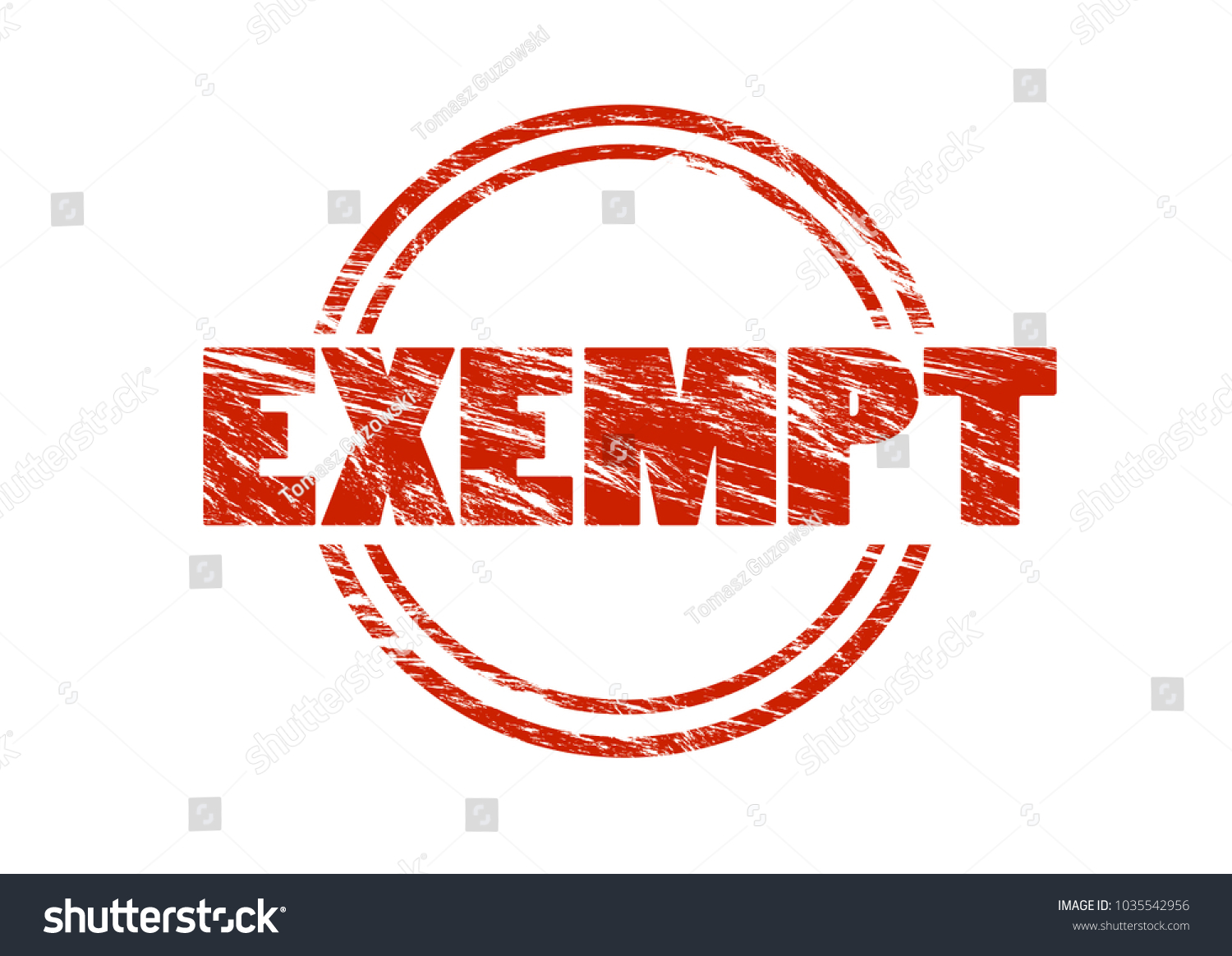 Exempt Red Vintage Rubber Stamp Isolated Stock Illustration 1035542956 Exempt Red Vintage Rubber Stamp Isolated Stock Illustration 1035542956