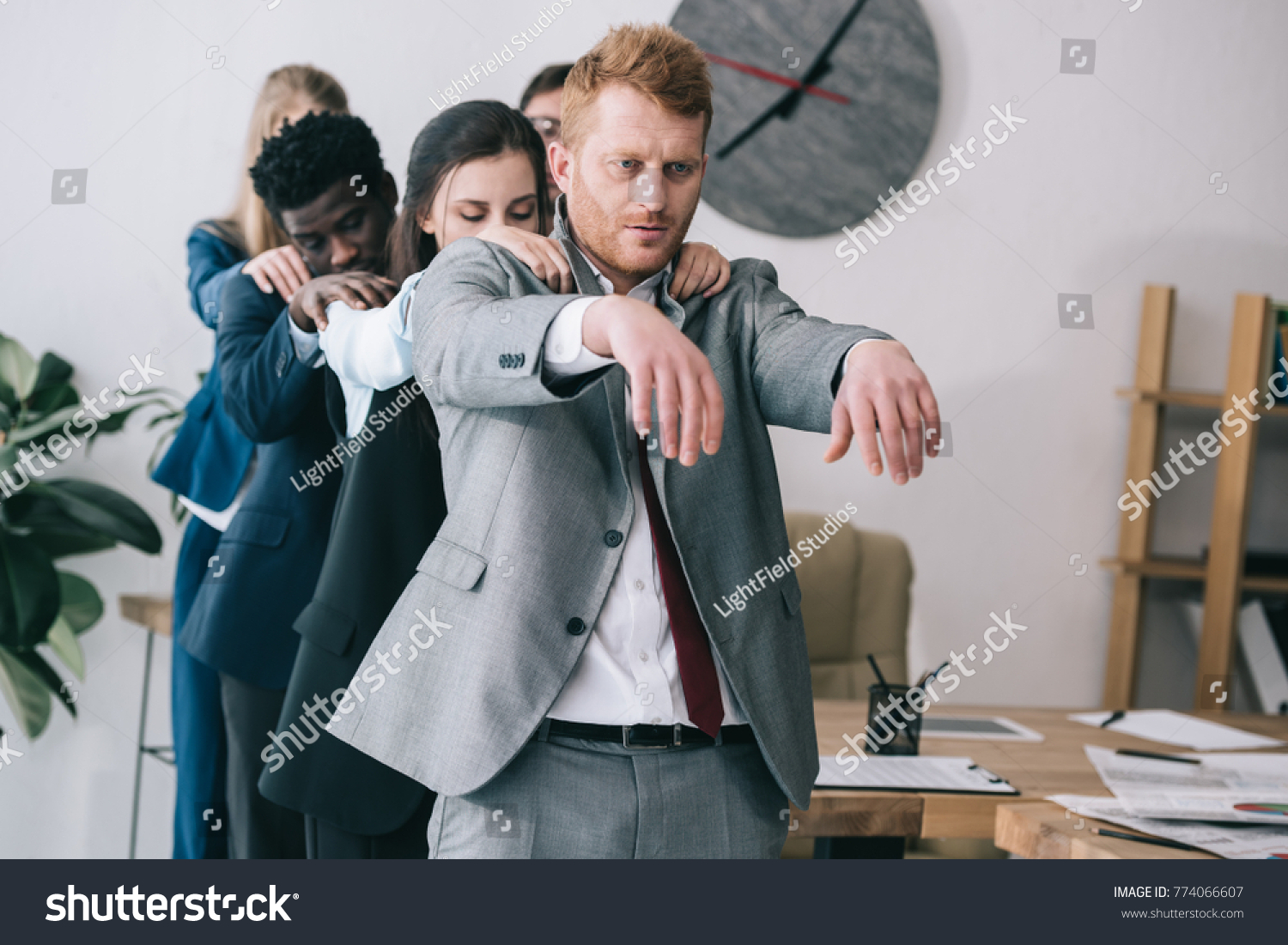 Exhausted Zombie Like Businesspeople Standing Row Stock Photo 774066607 ... Exhausted Zombie Like Businesspeople Standing Row Stock Photo 774066607 ...