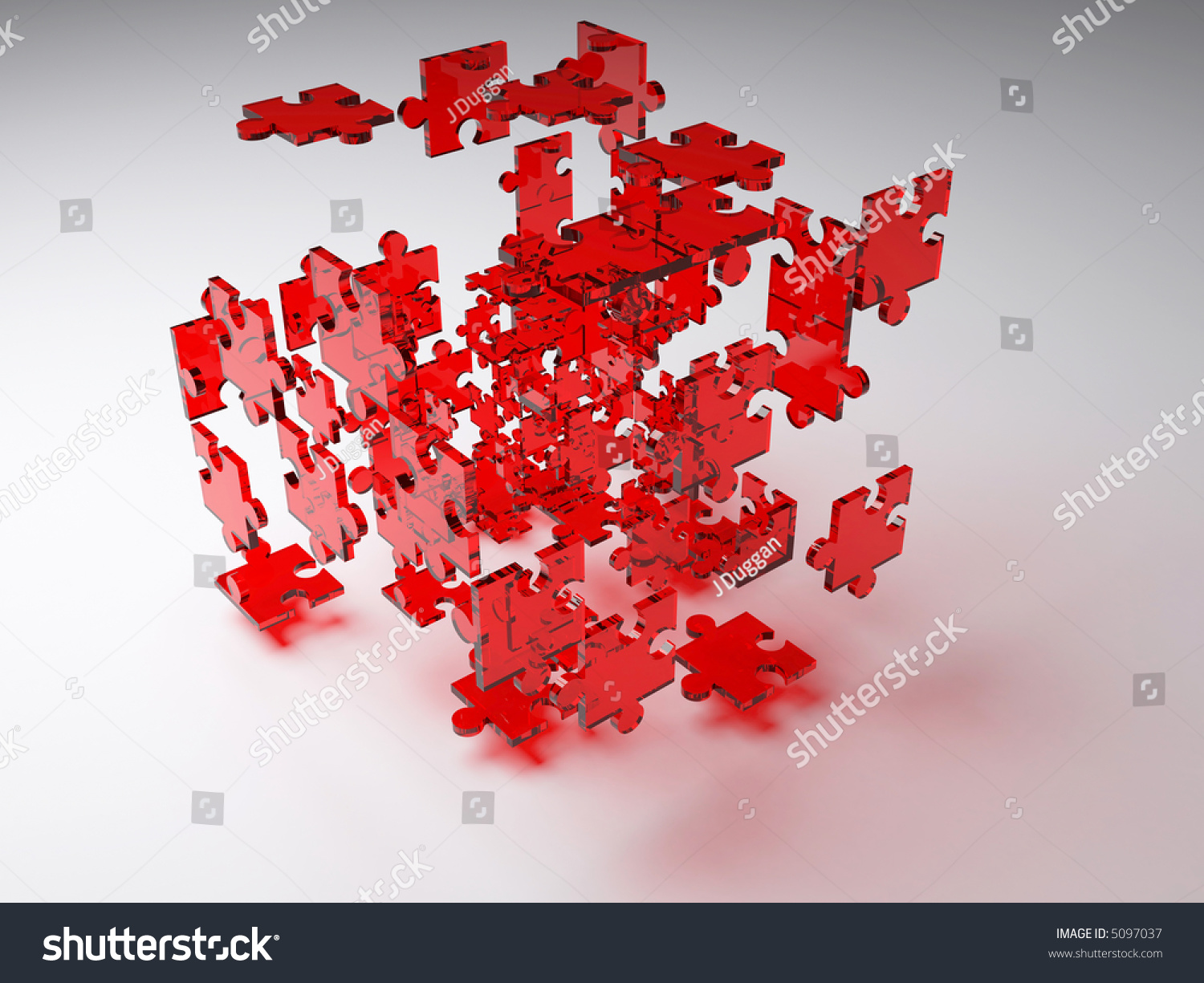 Exploding Puzzle Pieces Stock Illustration 5097037 - Shutterstock