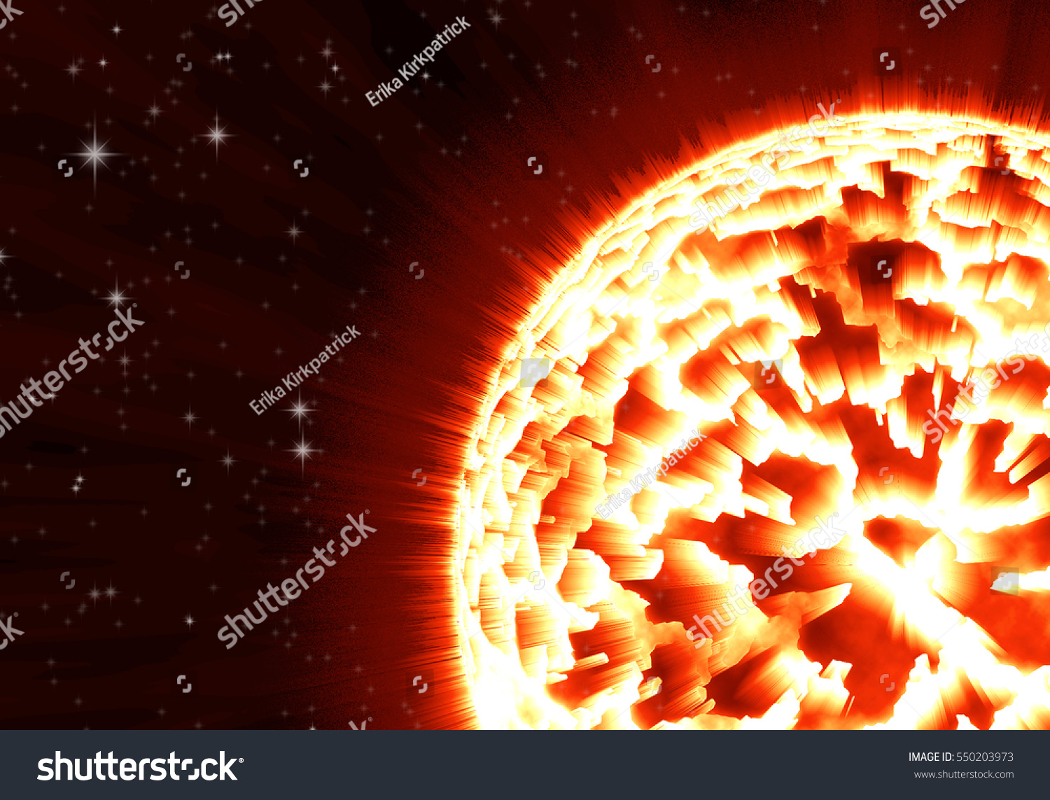 Exploding Sun Stock Illustration 550203973 | Shutterstock