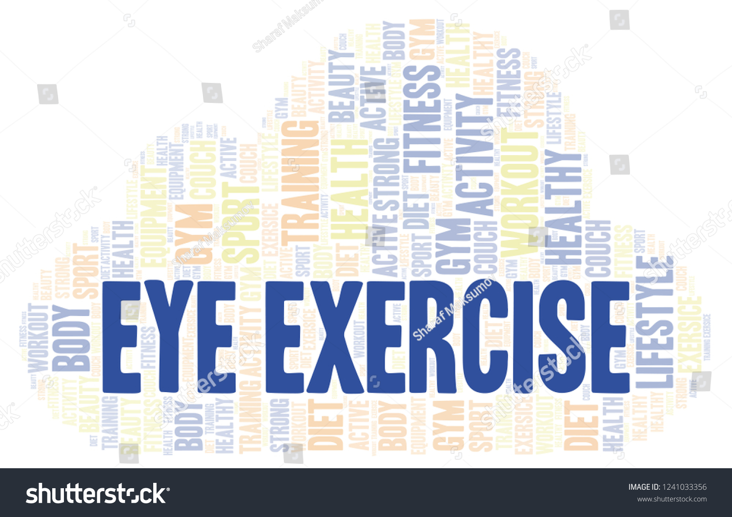 Eye Exercise Word Cloud Stock Illustration 1241033356 | Shutterstock