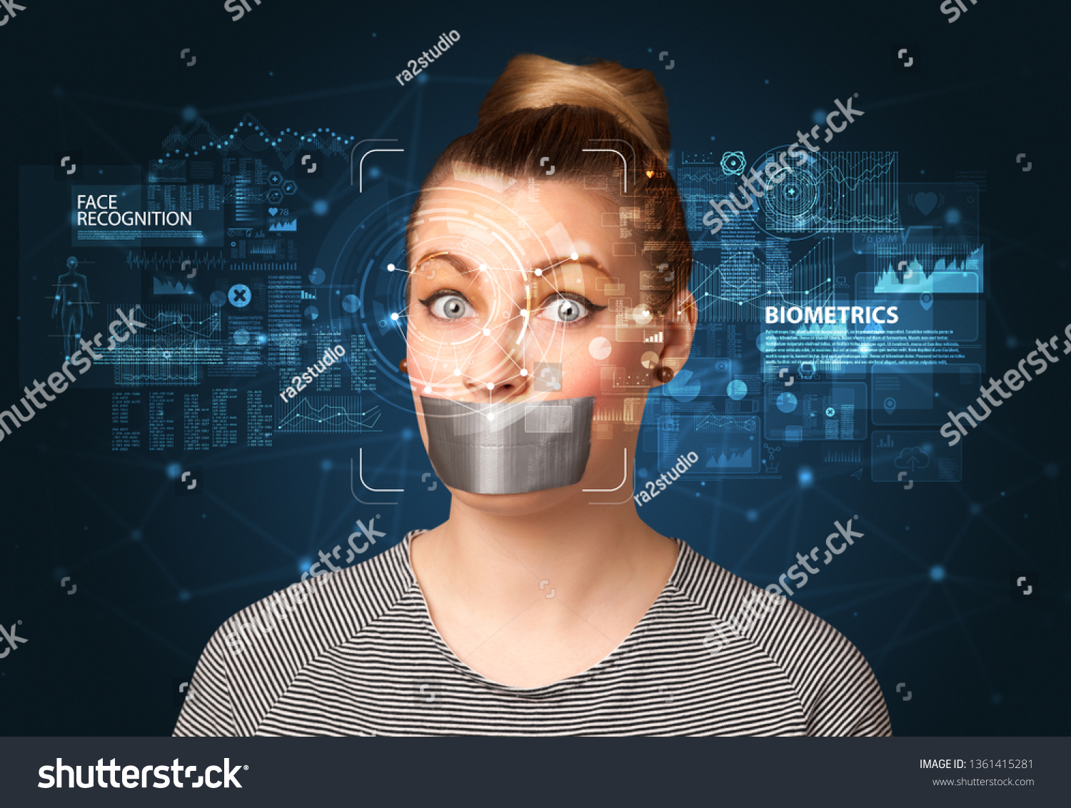 Face Detection Recognition Computer Vision Artificial Stock Photo ...