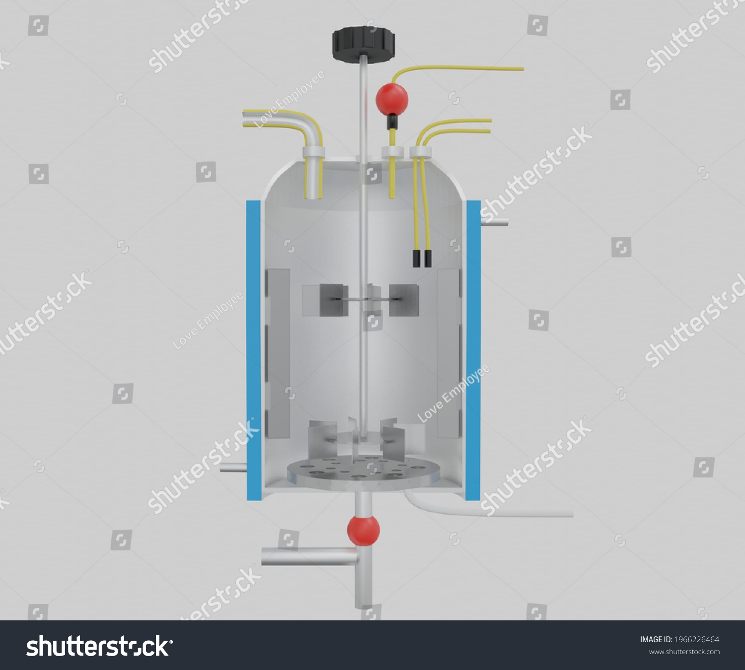 Fermentation Fermentor 3d Rendering Stock Illustration 1966226464