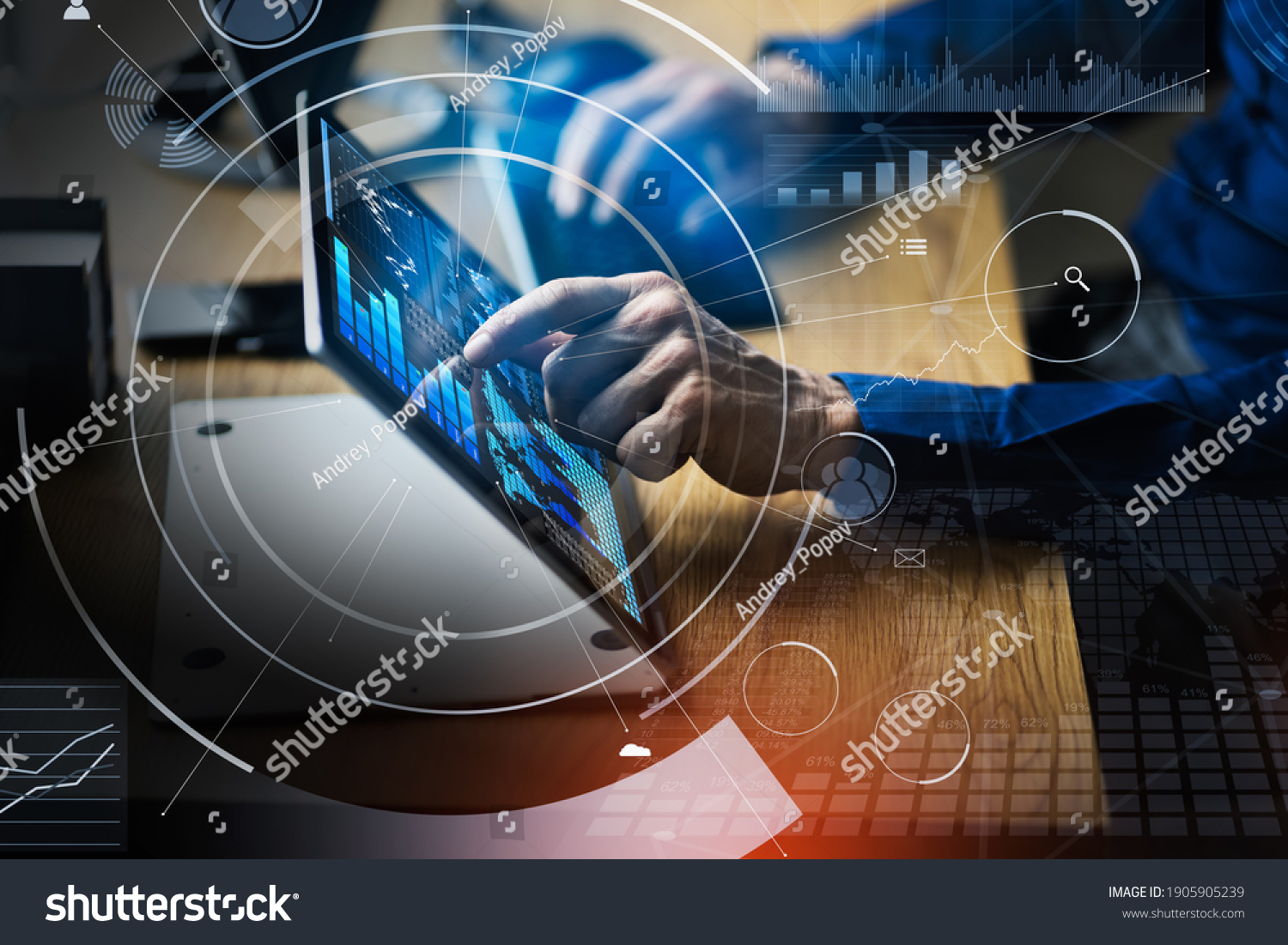 Financial Data Analyst Using Kpi Dashboard Stock Photo 1905905239 ...