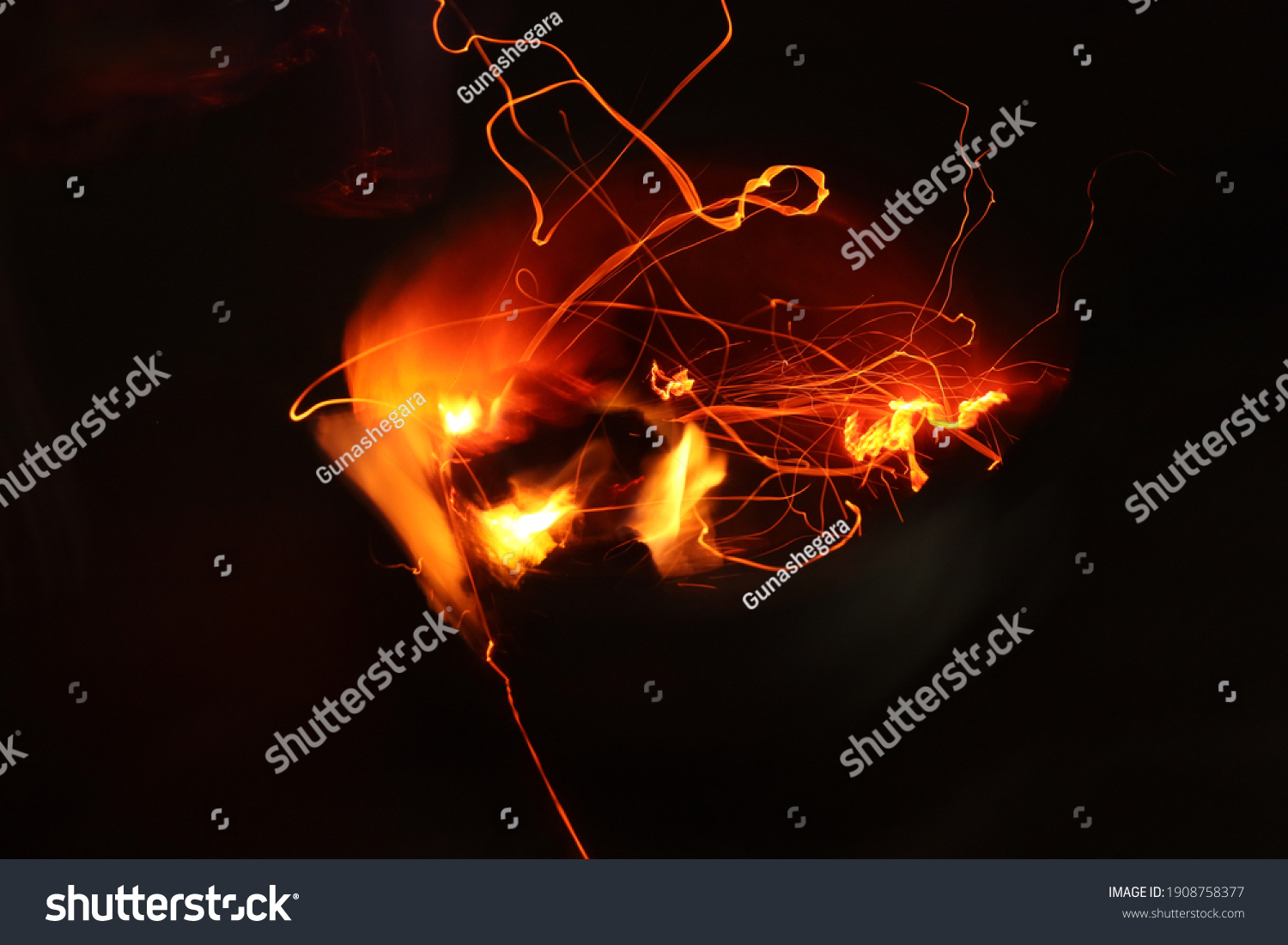 Fire Campfire Fire Root Track Stock Photo (Edit Now) 1908758377
