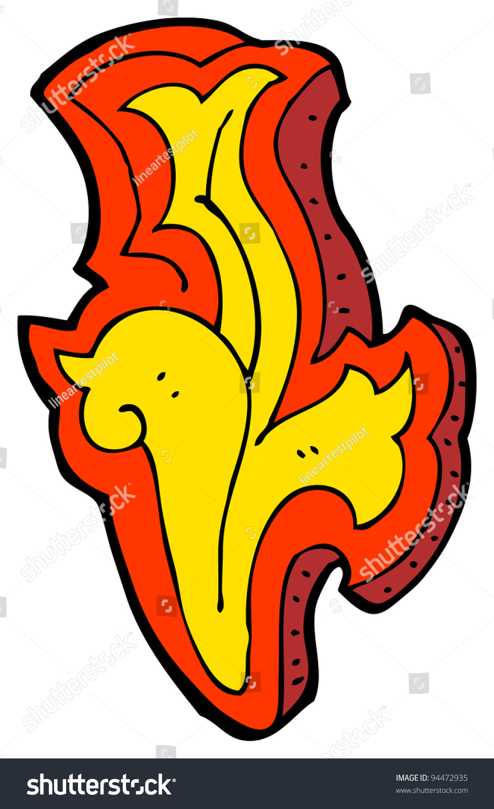 Fire Cartoon Design Element Stock Illustration 94472935