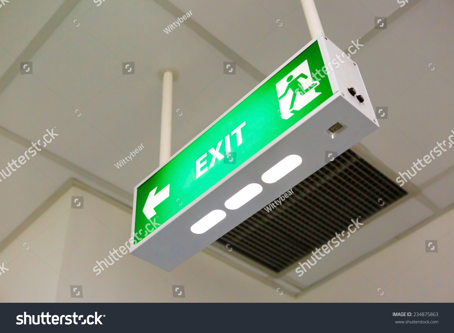 Fire Exit Light Sign Stock Photo 234875863 | Shutterstock