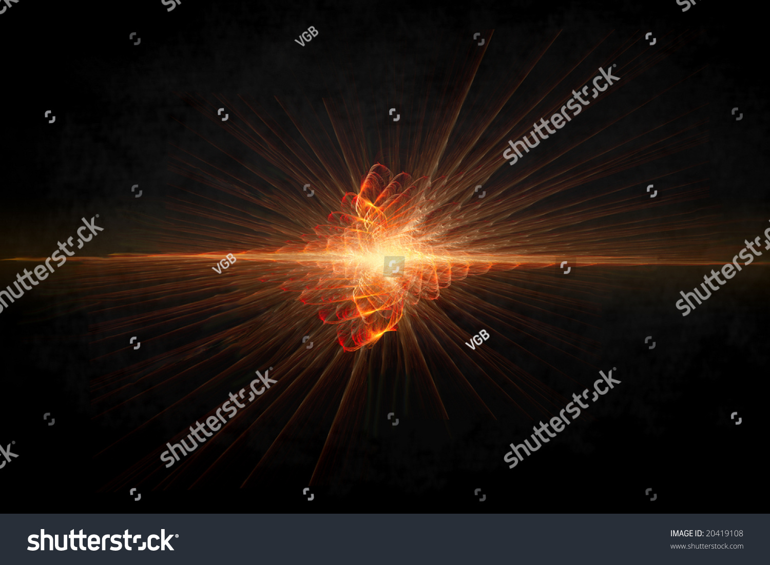 Fire Exploding Horizon Stock Illustration 20419108