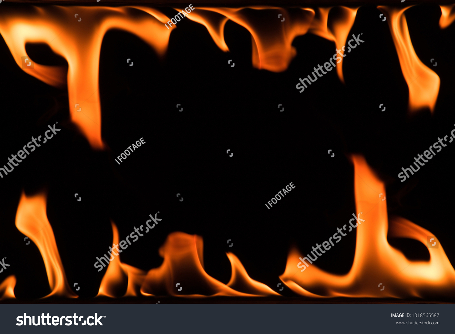 Fire Flames Frame Background Stock Photo 1018565587 | Shutterstock