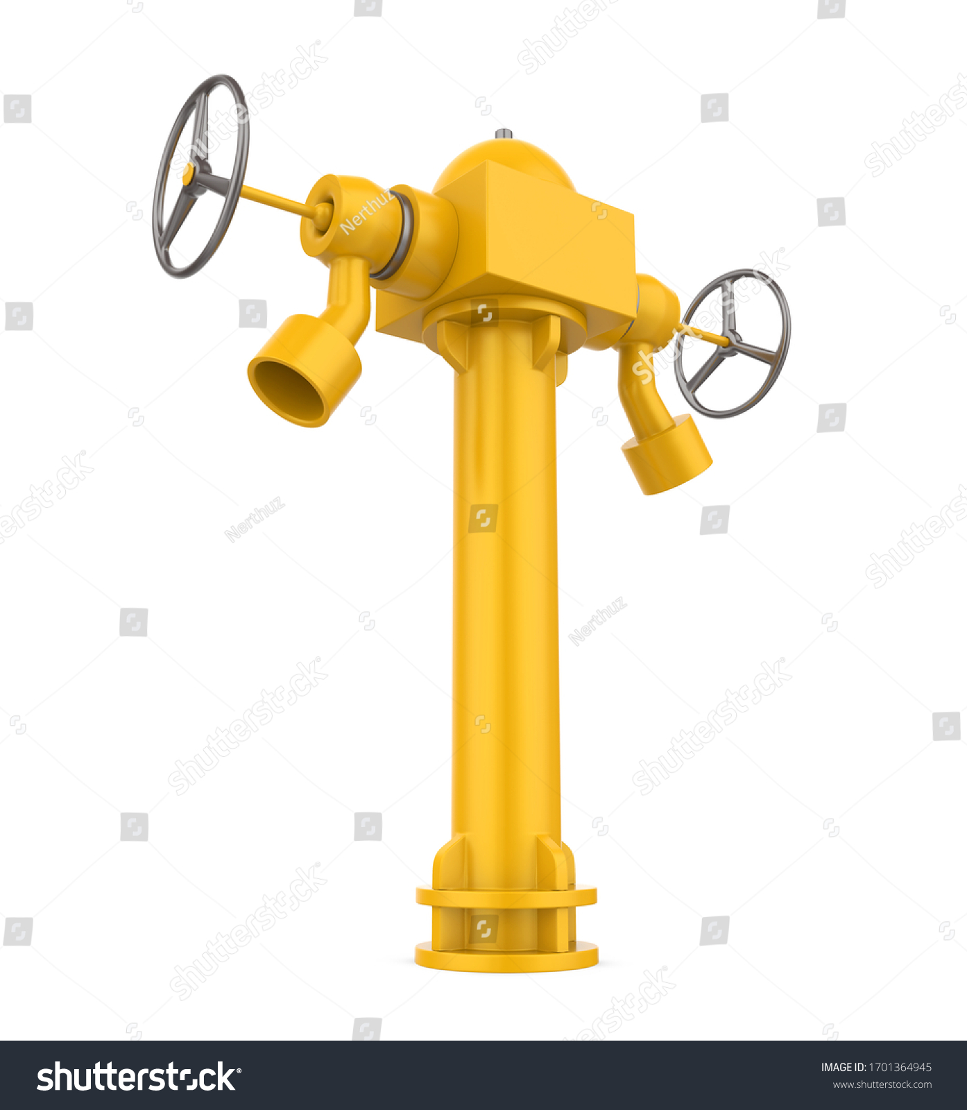 Fire Hydrant Isolated 3d Rendering Stock Illustration 1701364945