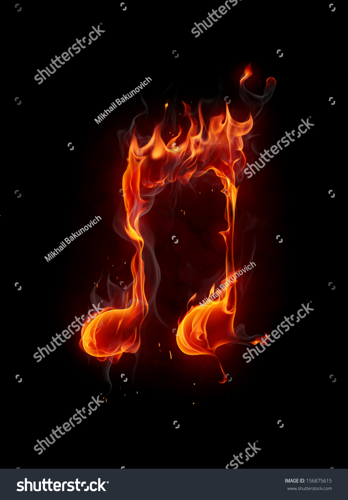 Fire Note Symbol Stock Illustration 156875615