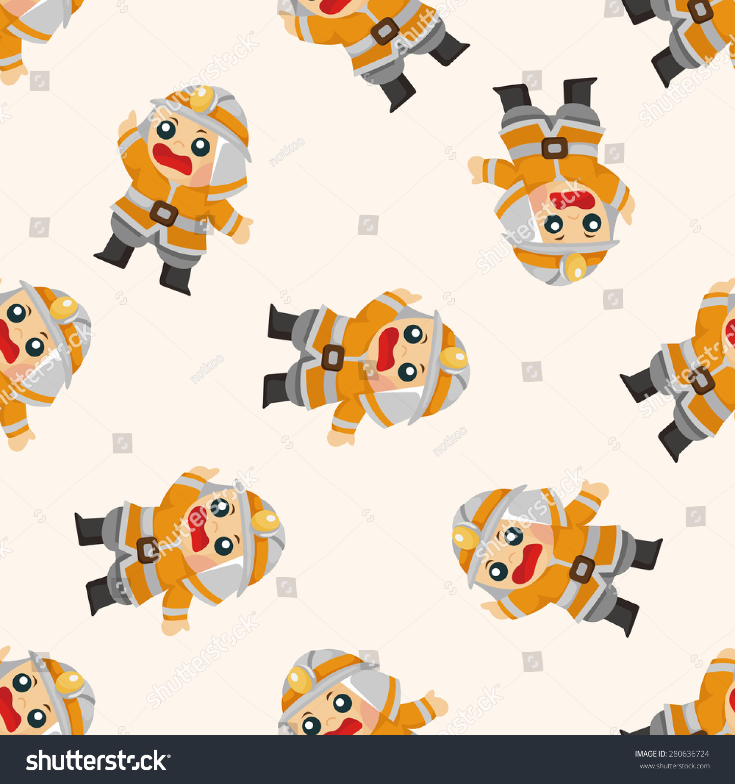 Fireman Seamless Pattern Stock Illustration 280636724 | Shutterstock