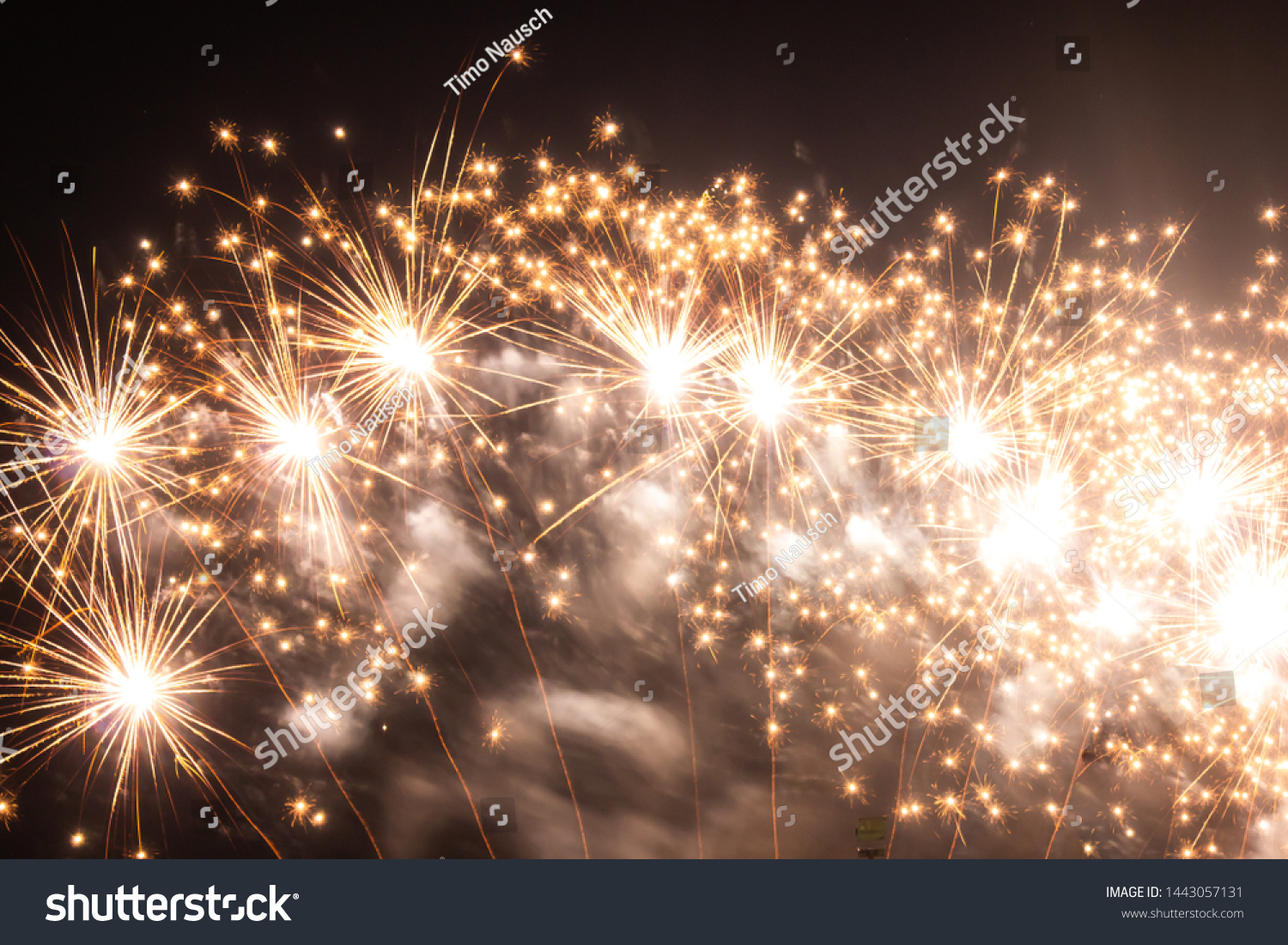 Firework Exploding Celebration Empty Free Space Stock Photo 1443057131 ...
