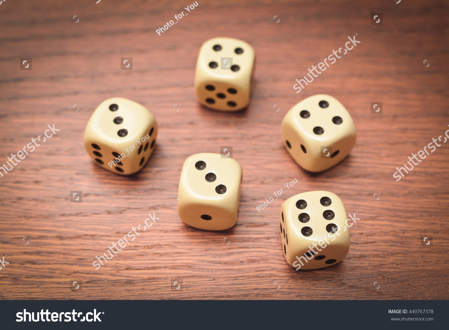 Five Dice Stock Photo 449767378 | Shutterstock