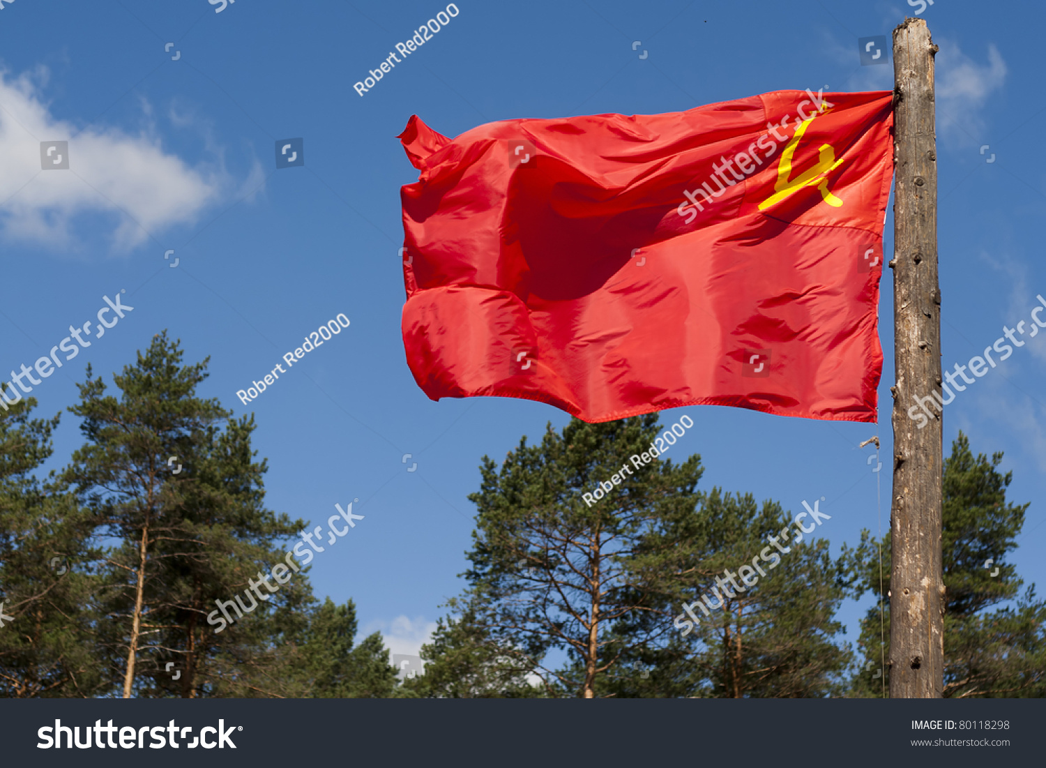 Flag Soviet Union Waving Wind Against Foto stock 80118298 | Shutterstock Flag Soviet Union Waving Wind Against Foto stock 80118298 | Shutterstock