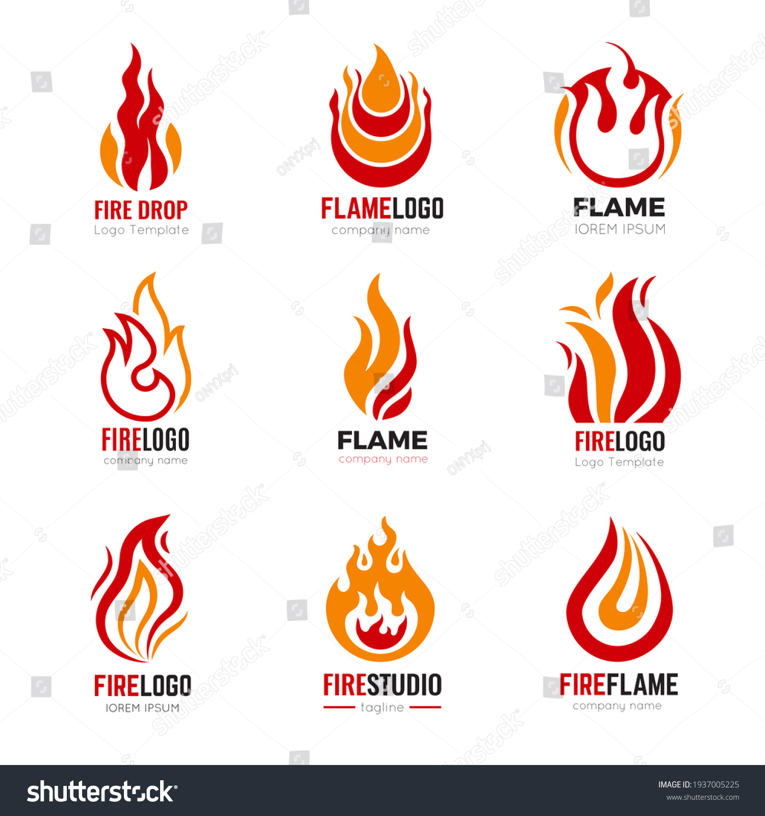 Flame Logo Burning Fire Graphic Symbols Stock Illustration 1937005225 ... Flame Logo Burning Fire Graphic Symbols Stock Illustration 1937005225 ...