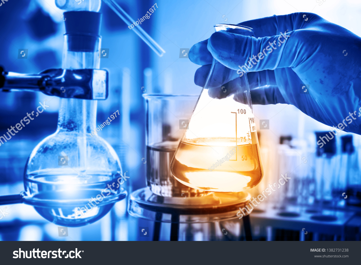 Flask Scientist Hand Lab Glassware Background Stock Photo 1382731238 ... Flask Scientist Hand Lab Glassware Background Stock Photo 1382731238 ...
