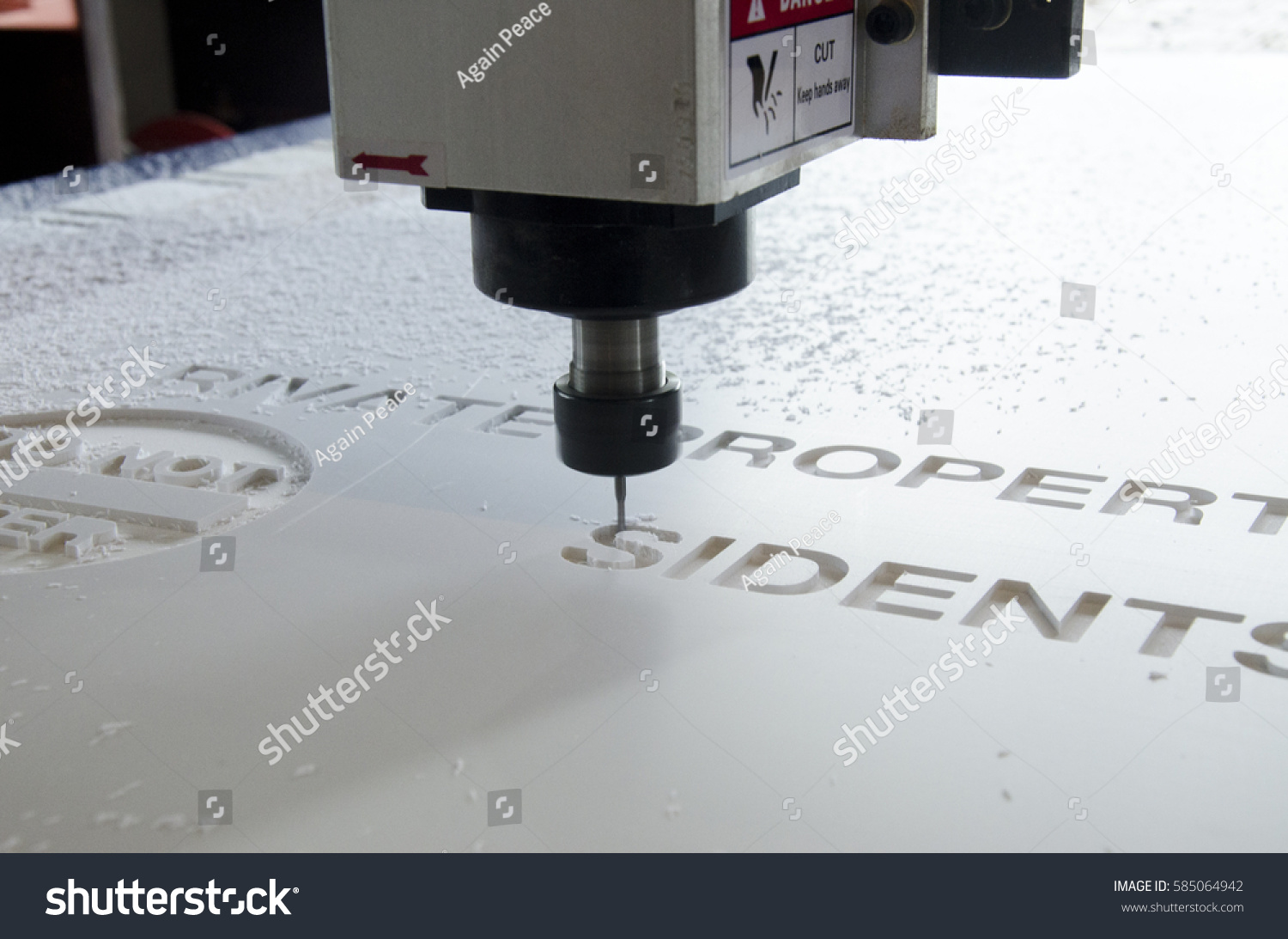 Flatbed Cnc Machine Working Stock Photo 585064942 | Shutterstock