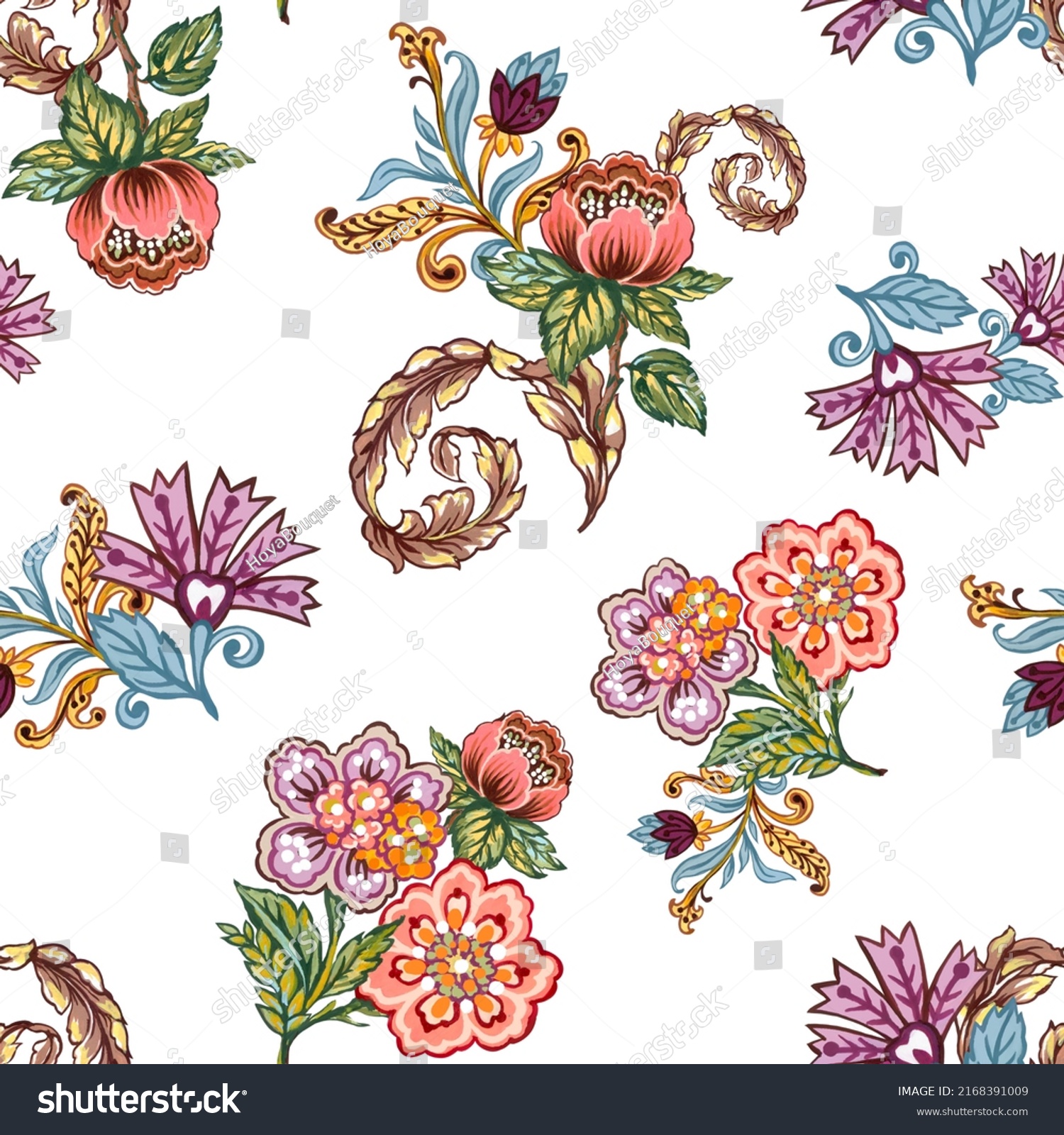 Floral Seamless Folk Pattern Ethnic Native Stock Illustration ... Floral Seamless Folk Pattern Ethnic Native Stock Illustration ...