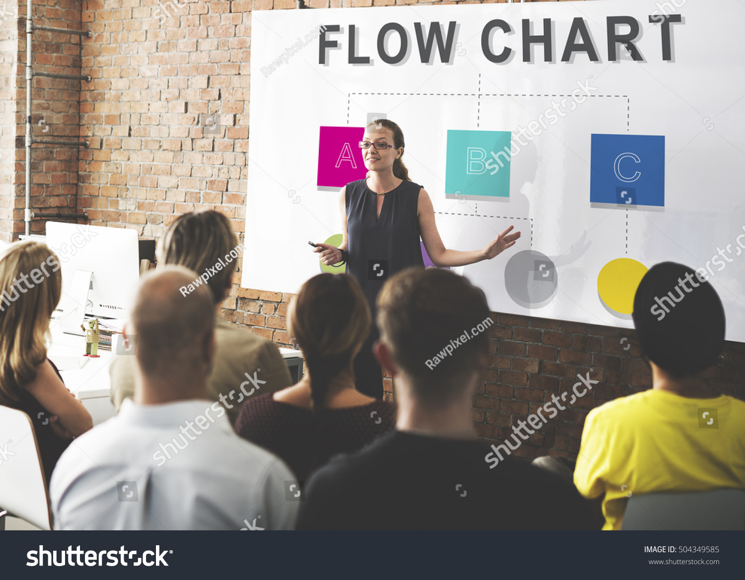 Flow Chart Organization Position Structure Concept Stock Photo ...