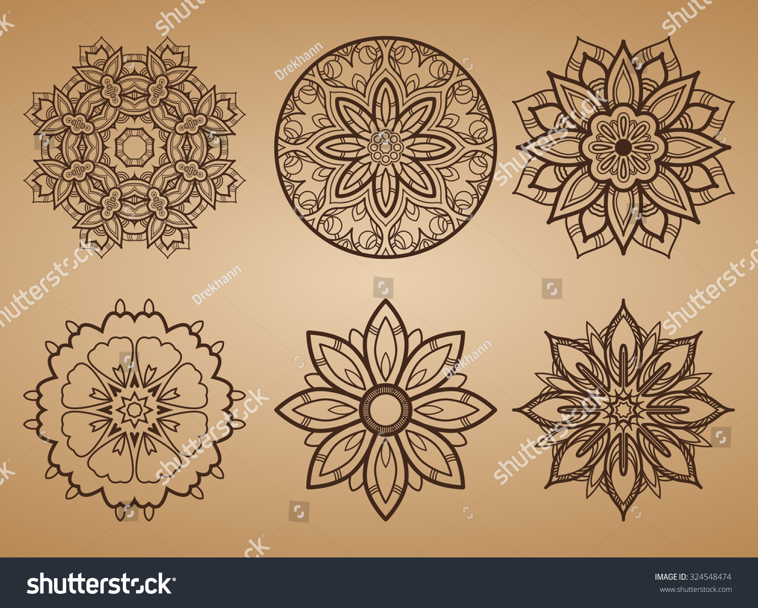 Flower Round Pattern Stock Photo 324548474 : Shutterstock