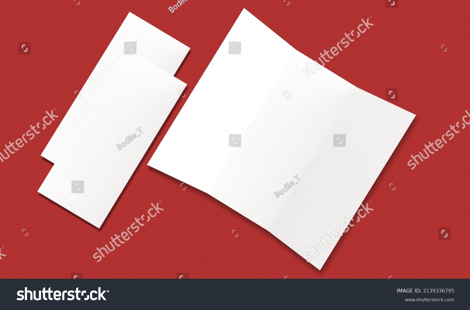 Flyer Mockup Three Fold Presentation Design Stock Illustration ...
