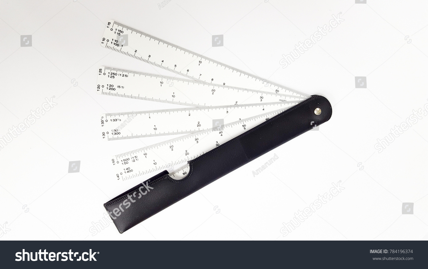 Folded Scale Ruler Stock Photo (Edit Now) 784196374