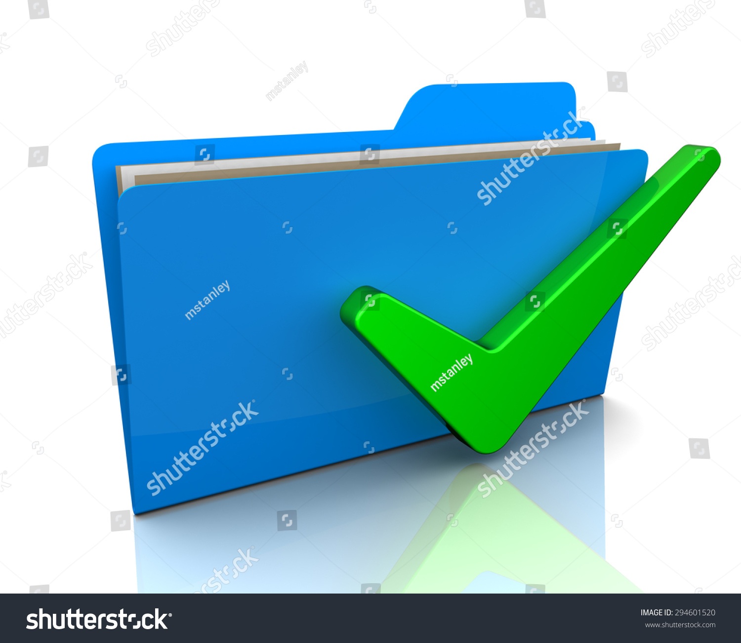 Folder Check Mark Stock Illustration 294601520