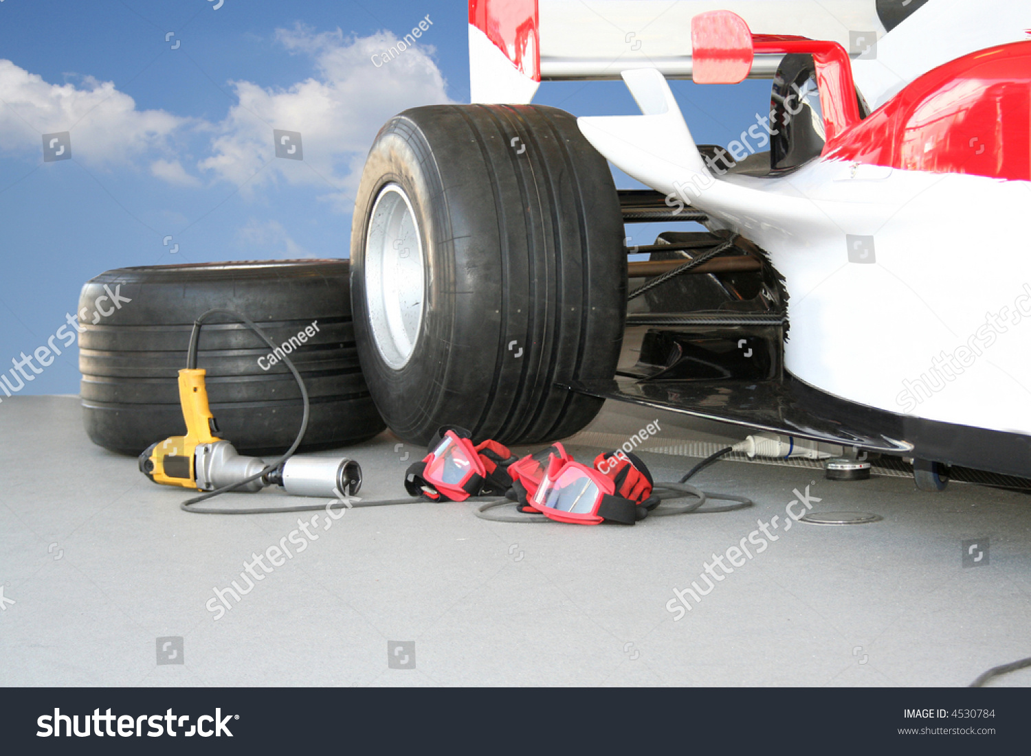 Formula 1 Pit Stop Team Tools Stock Photo (Edit Now) 4530784