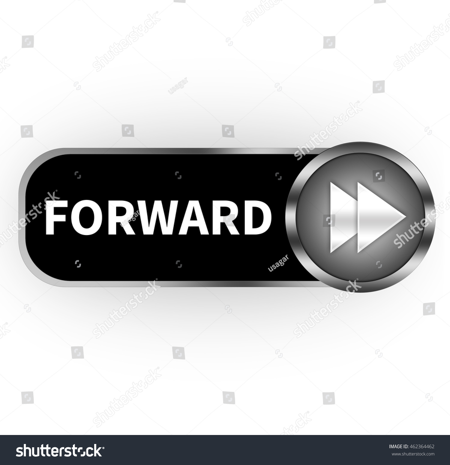 Forward Button Isolated Stock Illustration 462364462