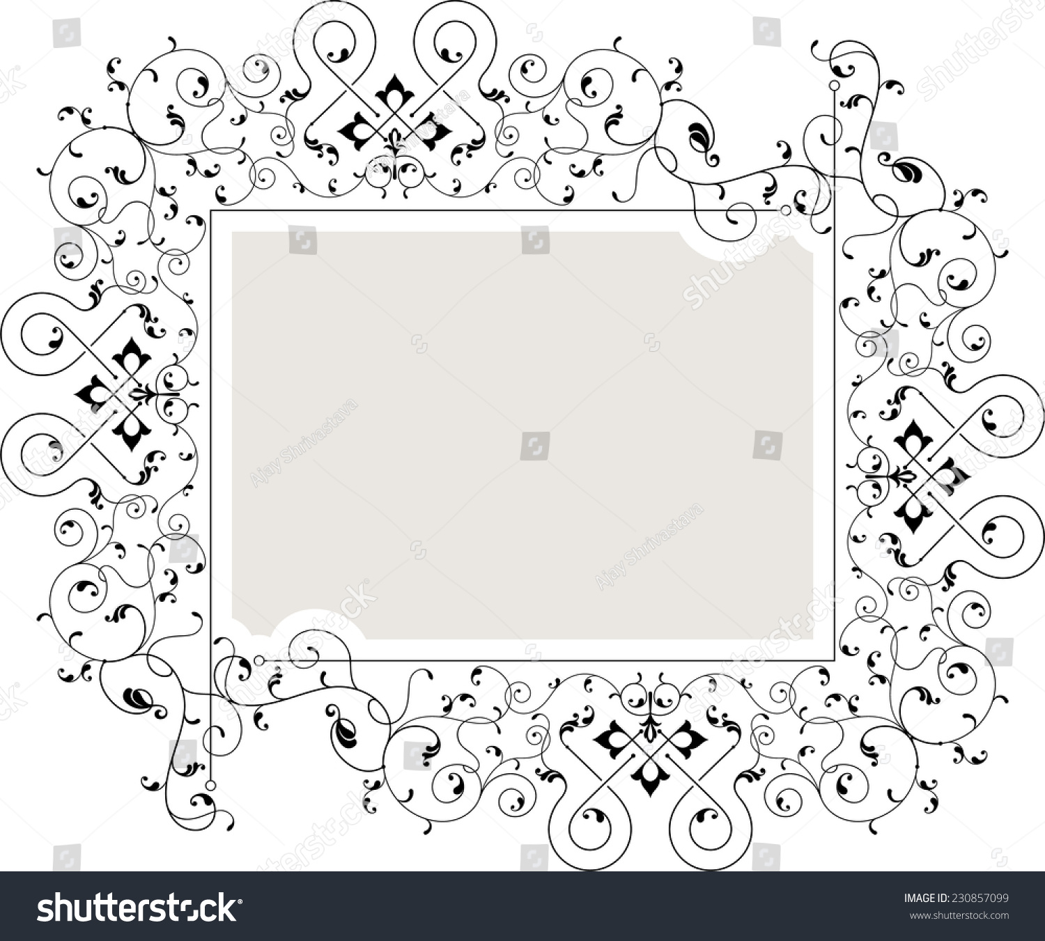 Frame Border Design Stock Illustration 230857099 | Shutterstock
