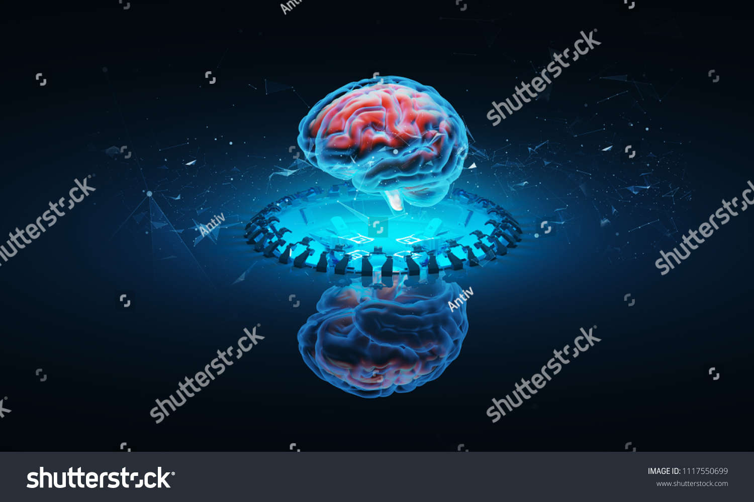 Futuristic Illustration Hologram Brain Brain Scan 스톡 일러스트 1117550699 | Shutterstock