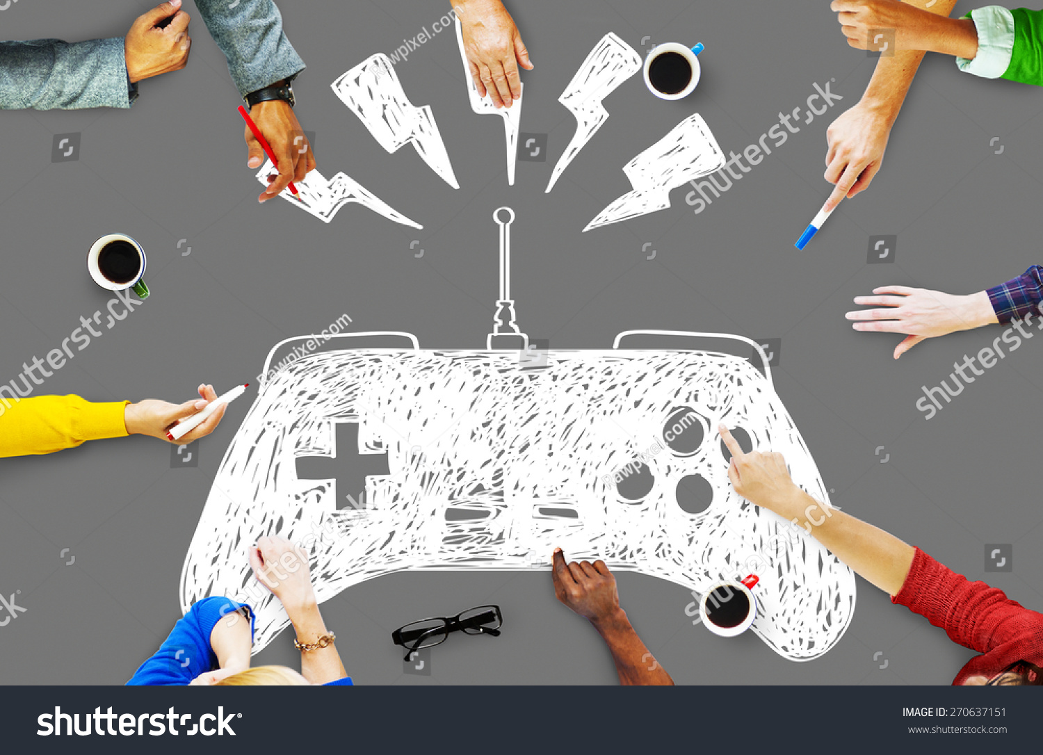 Game Controller Joystick Console Control Concept Stock Photo 270637151 ...
